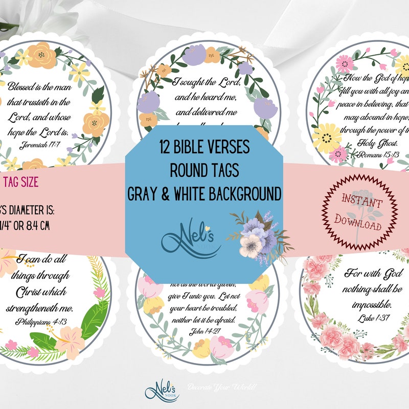 Bible Verse Tags - Etsy