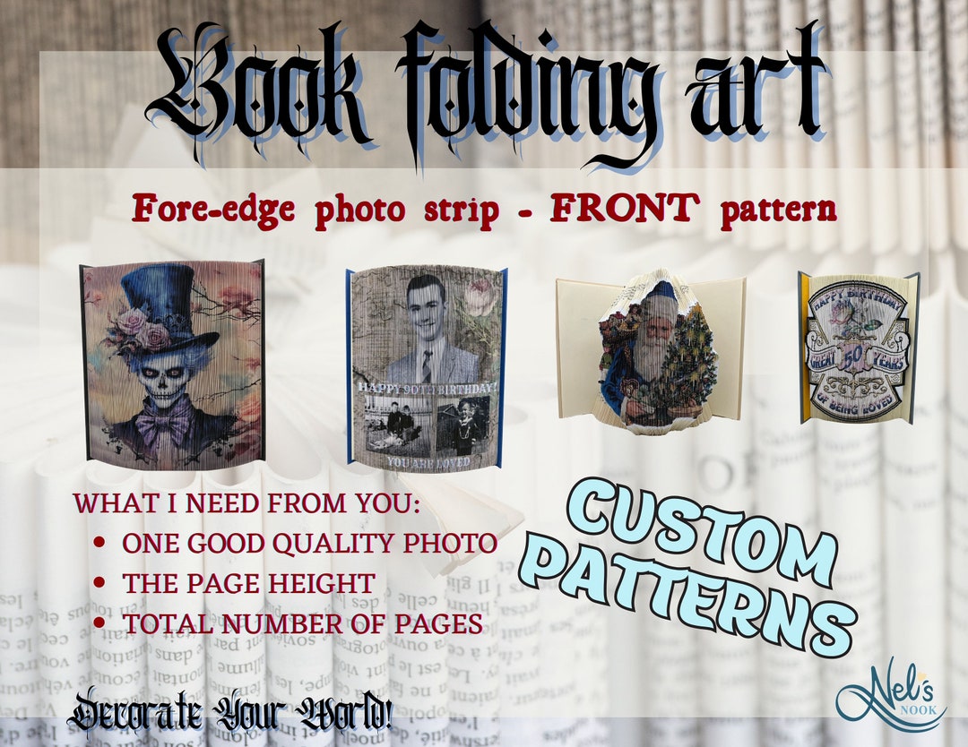 CUSTOM Fore-edge Photo Strip Book Fold Pattern for Your Personalized ...