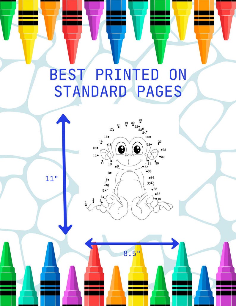 50 Cute Animals Dot to Dot Pages for Kids-animals Printable Coloring ...