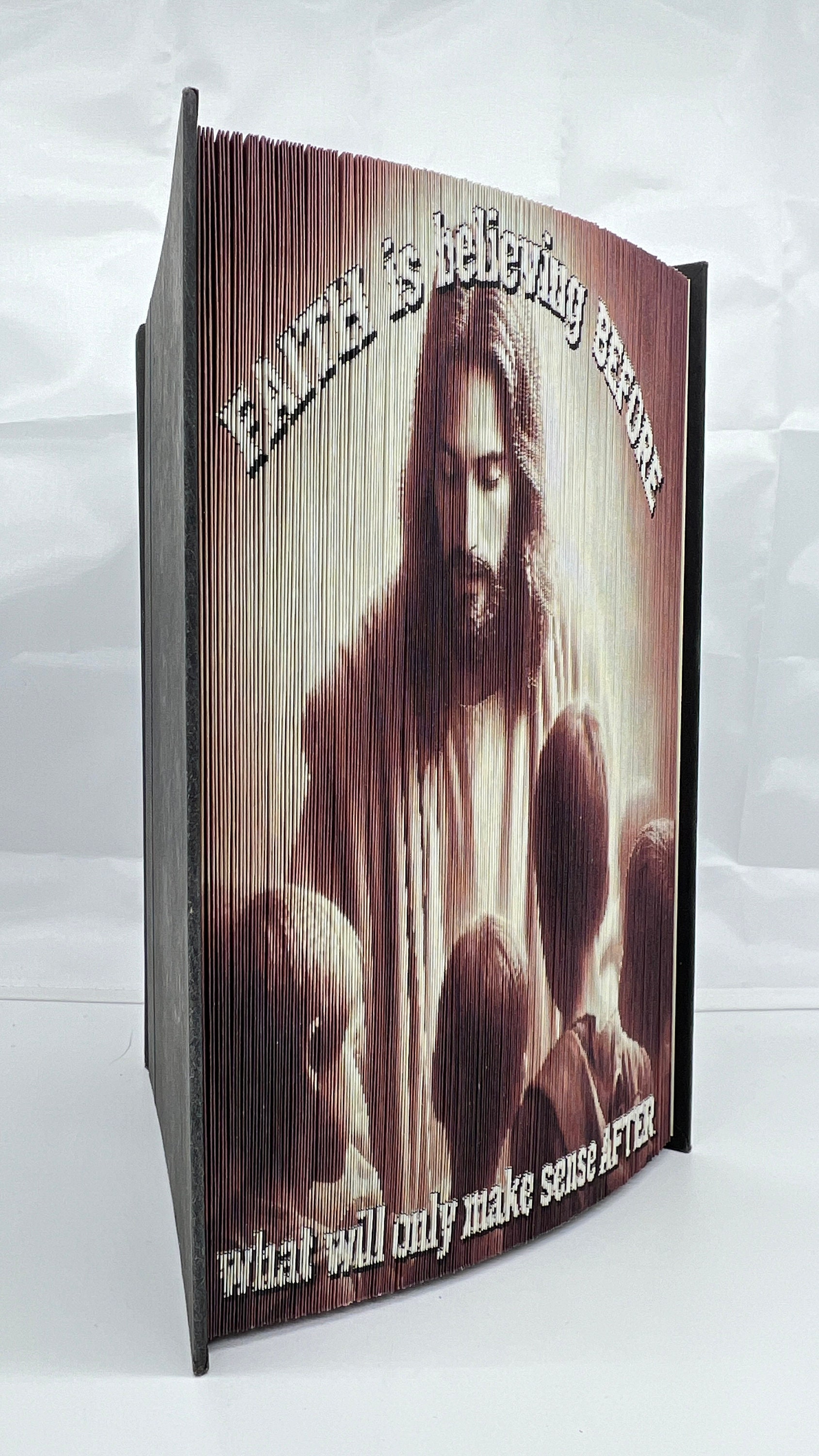 JESUS Faith is Believing Fore-edge Photo Strip Book Fold Pattern Only ...