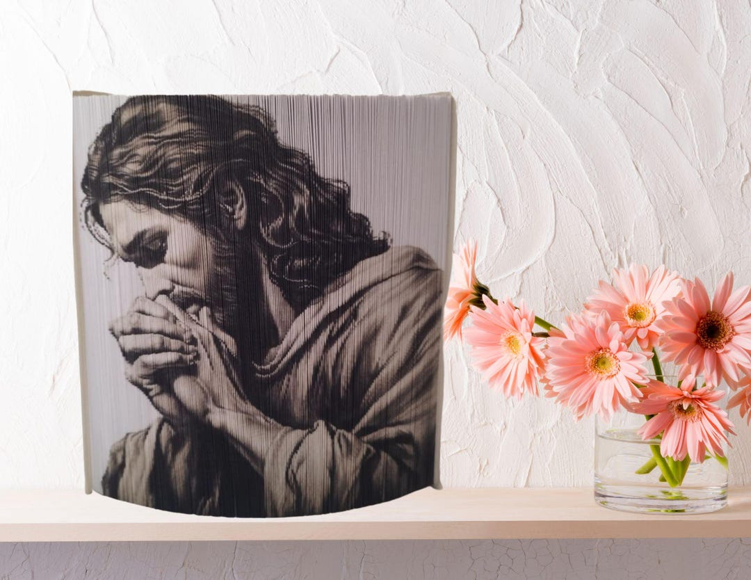 PRAYING JESUS - Fore-edge Photo Strip Book Fold Pattern Only - Instant ...
