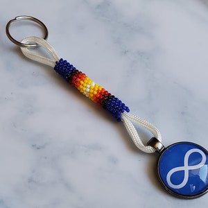 Métis Beaded Keychain Indigenous First Nations Native - Etsy