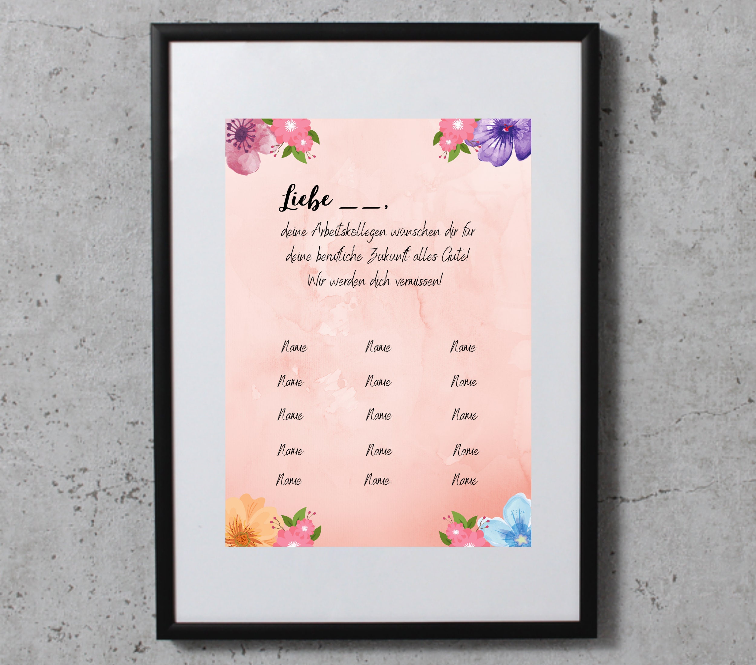 Zum Abschied Poster | Etsy