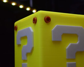 HUGE 3D Printed Exclamation Mark Box From Mario 64. Flying Cap - Etsy