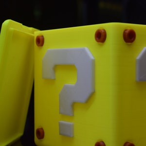 3D Printed Mario Question Box - Etsy