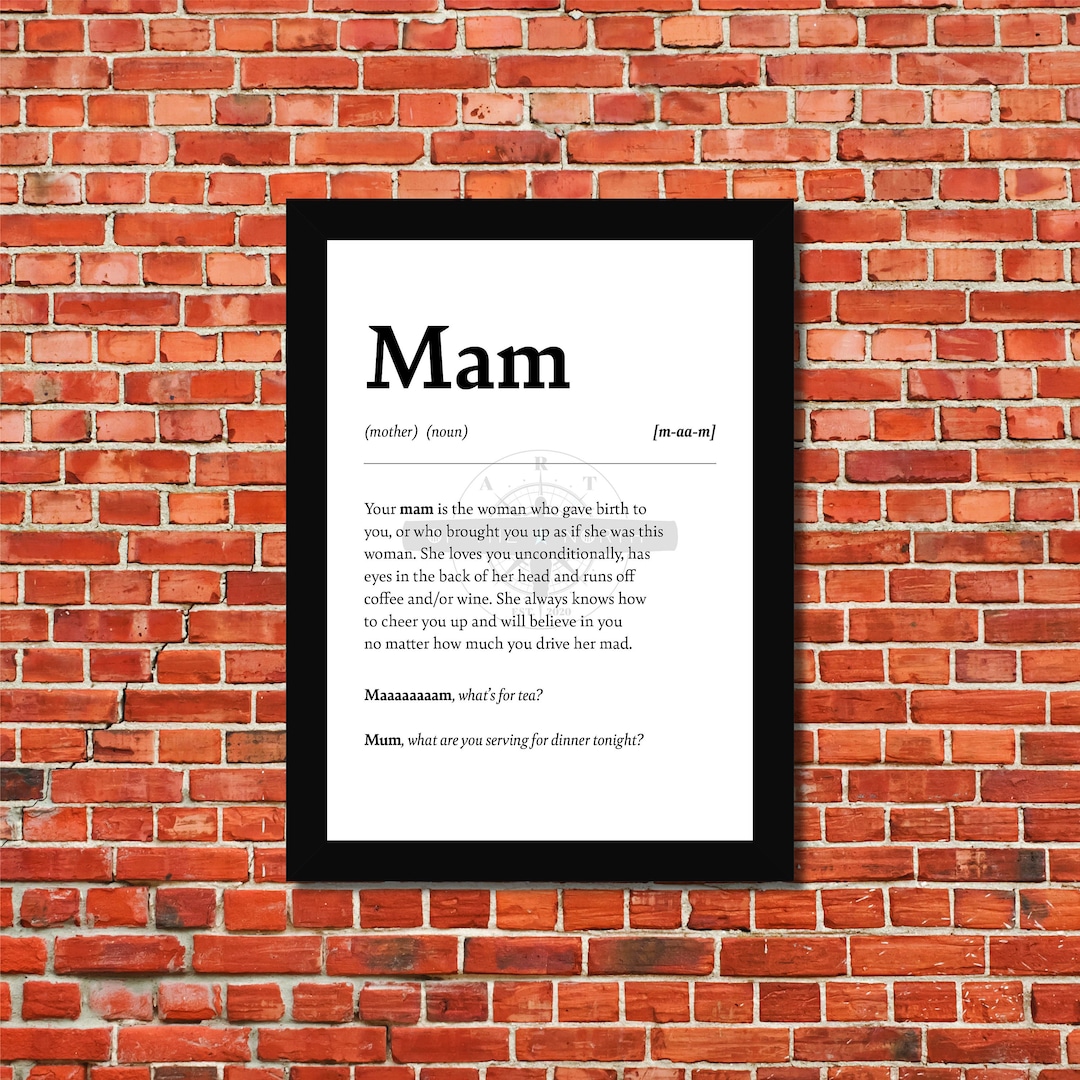 Mam Definition Geordie Words - Etsy