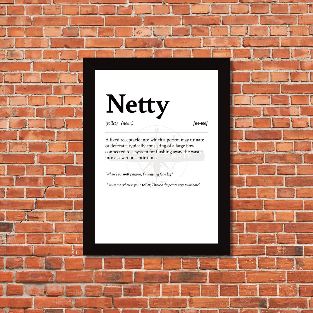 Geordie Words - Netty Definition - Etsy UK
