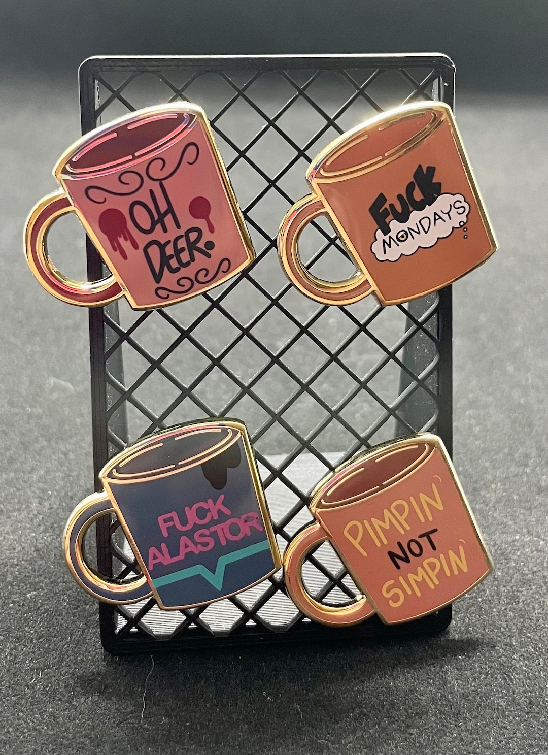 Hazbin Hotel Mug Enamel Pins - Etsy