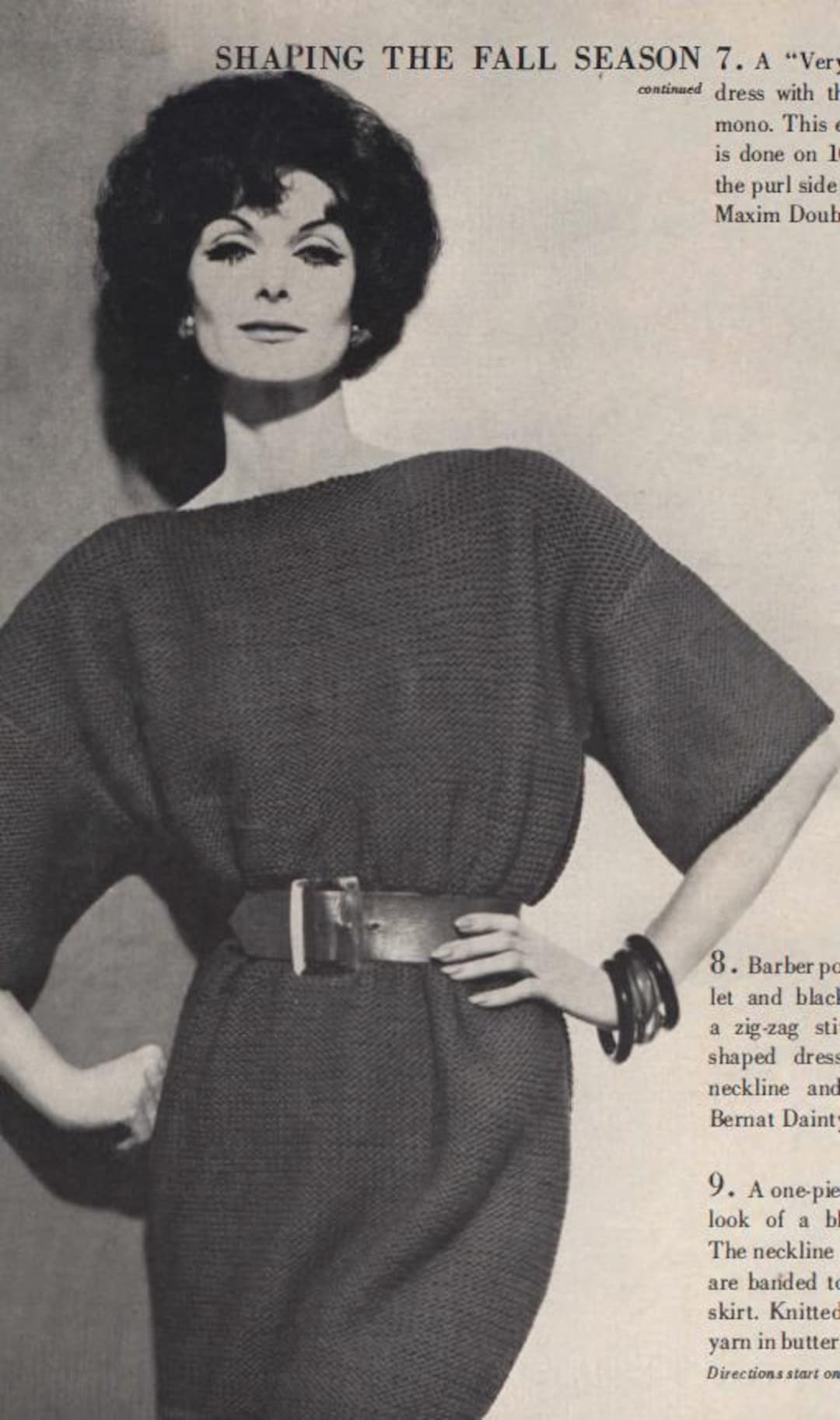 1961 Knitting Pattern Very Easy Knit Dress – Vintage Simple Women’s ...