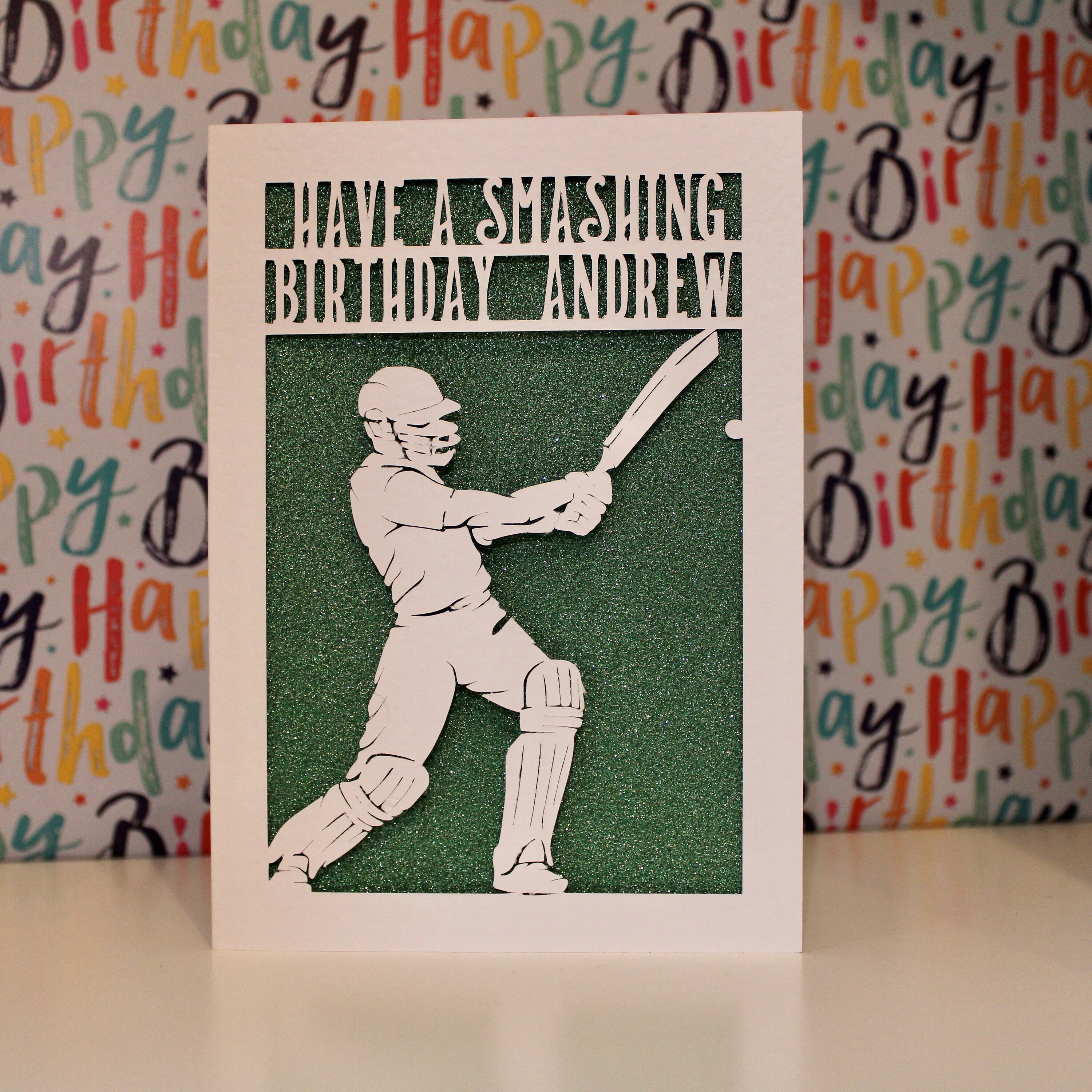 Cricket Birthday Card Personalised Happy Birthday Card Etsy
