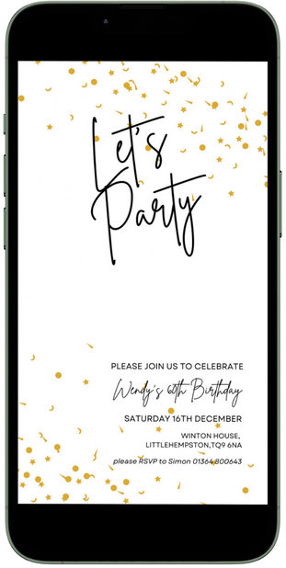 Let's Party Invitation Editable Birthday Party Invitation, Surprise ...