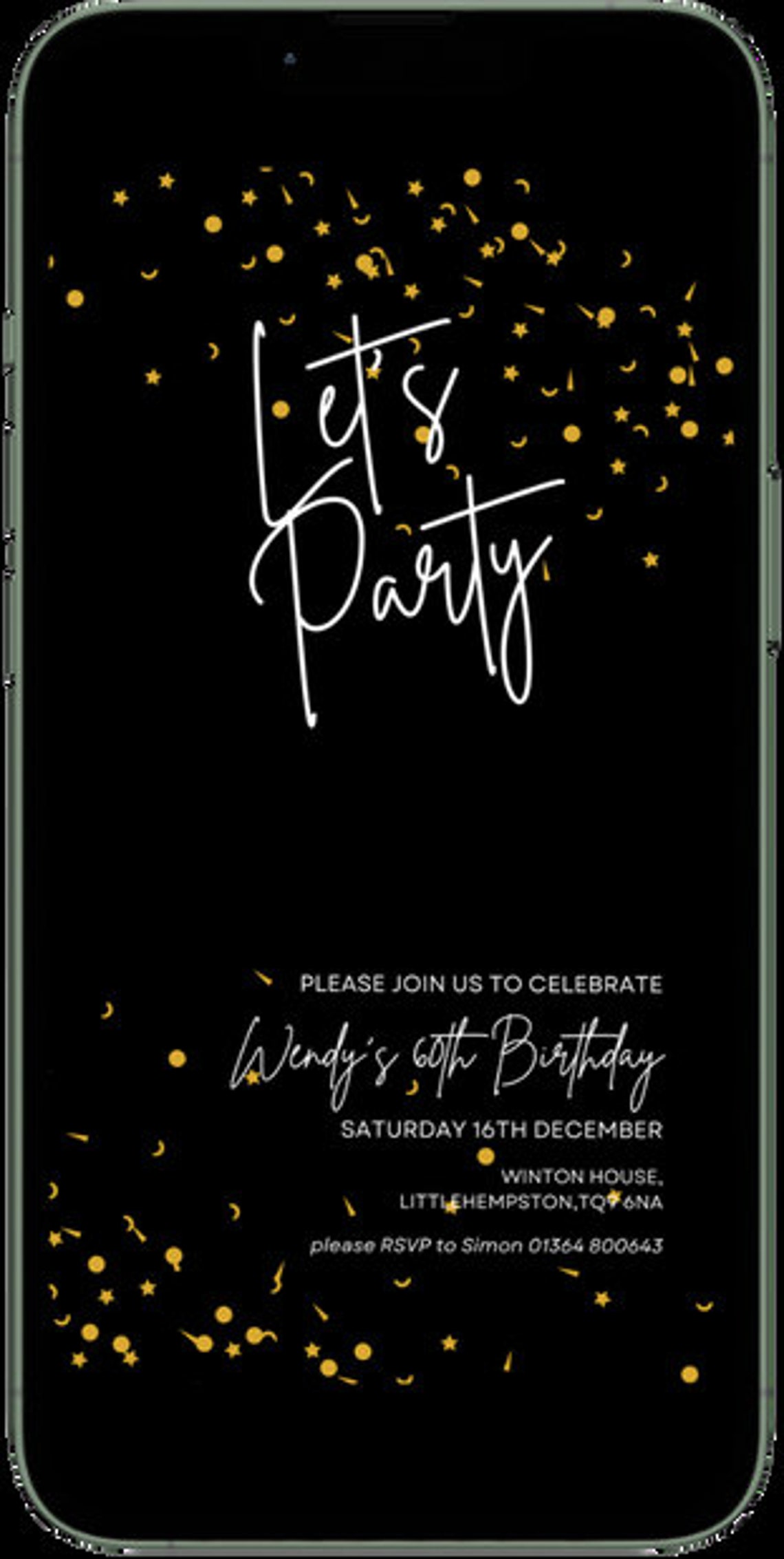 Let's Party Invitation Editable Birthday Party Invitation, Surprise ...