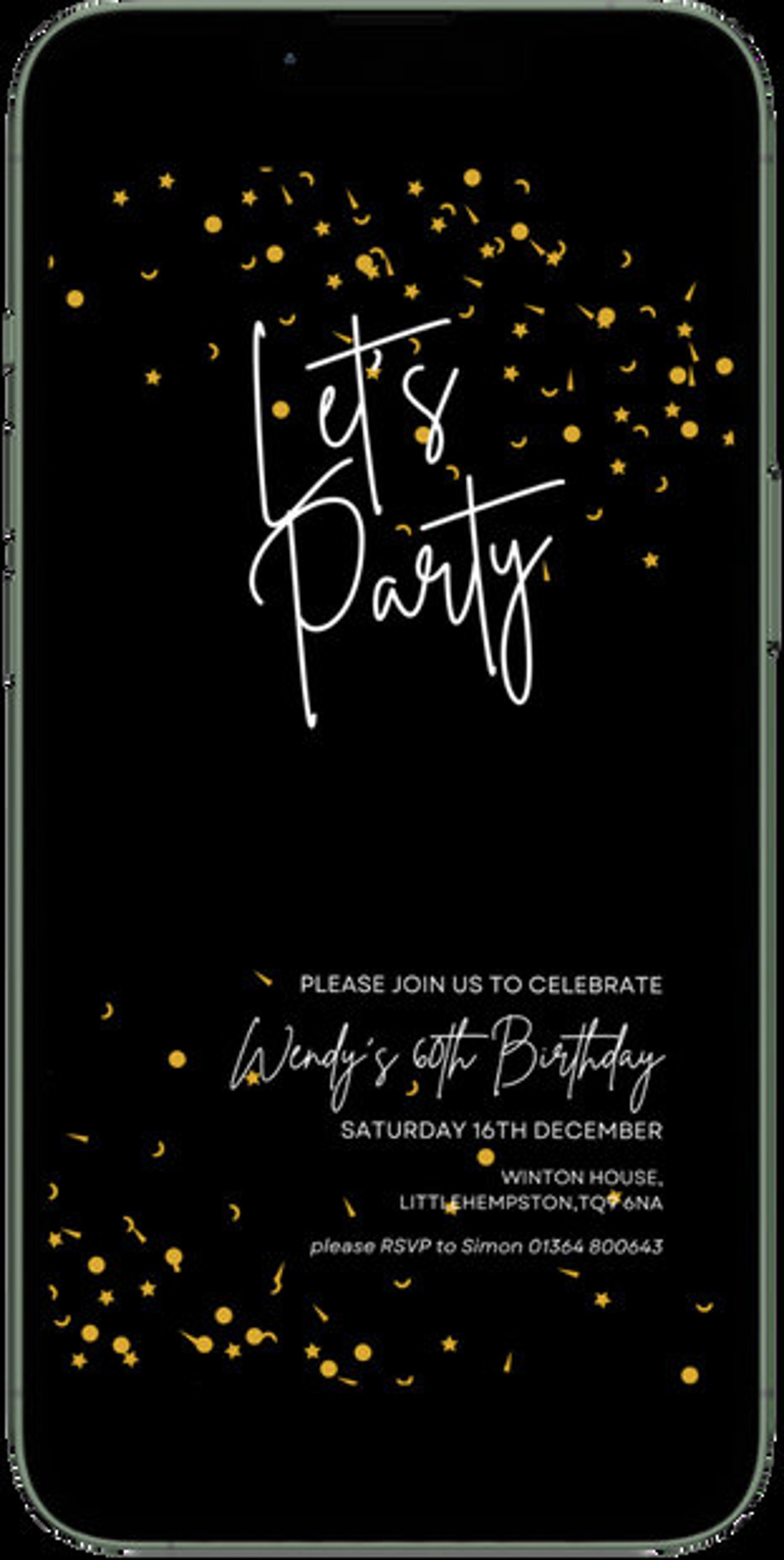 Let's Party Invitation Editable Birthday Party Invitation, Surprise ...
