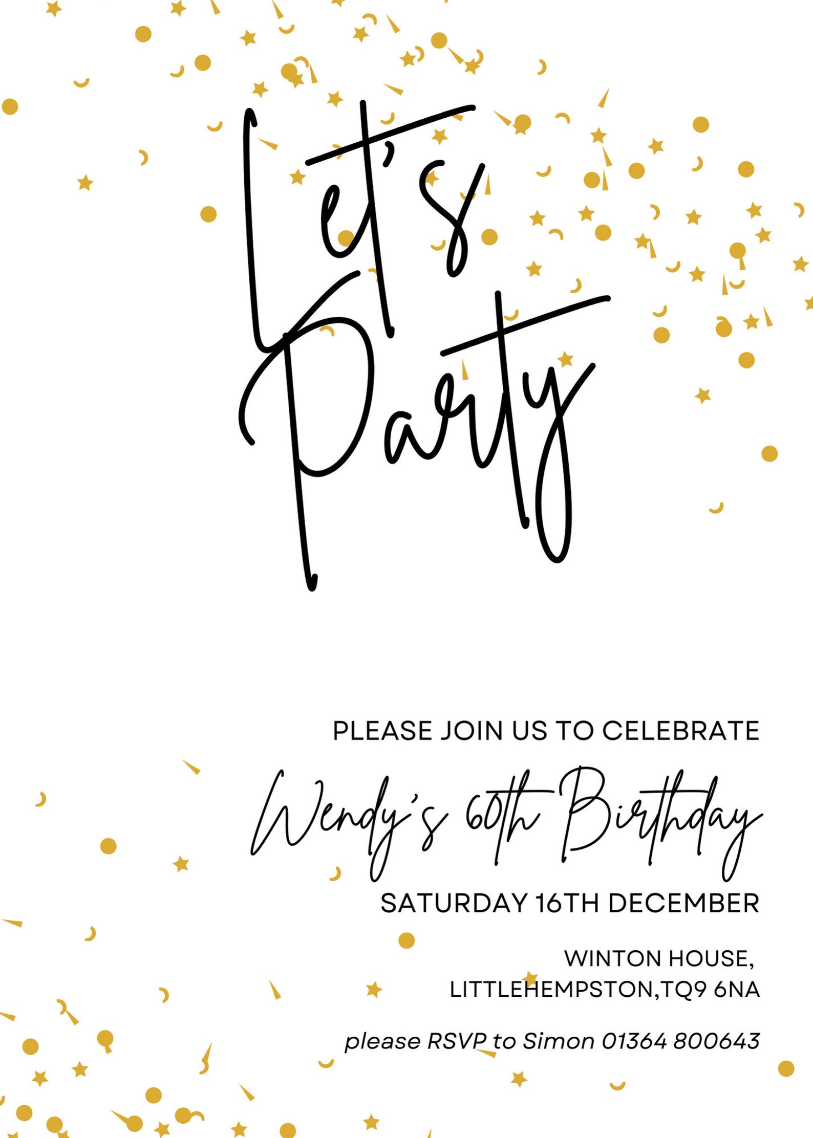 Let's Party Invitation Editable Birthday Party Invitation, Surprise ...