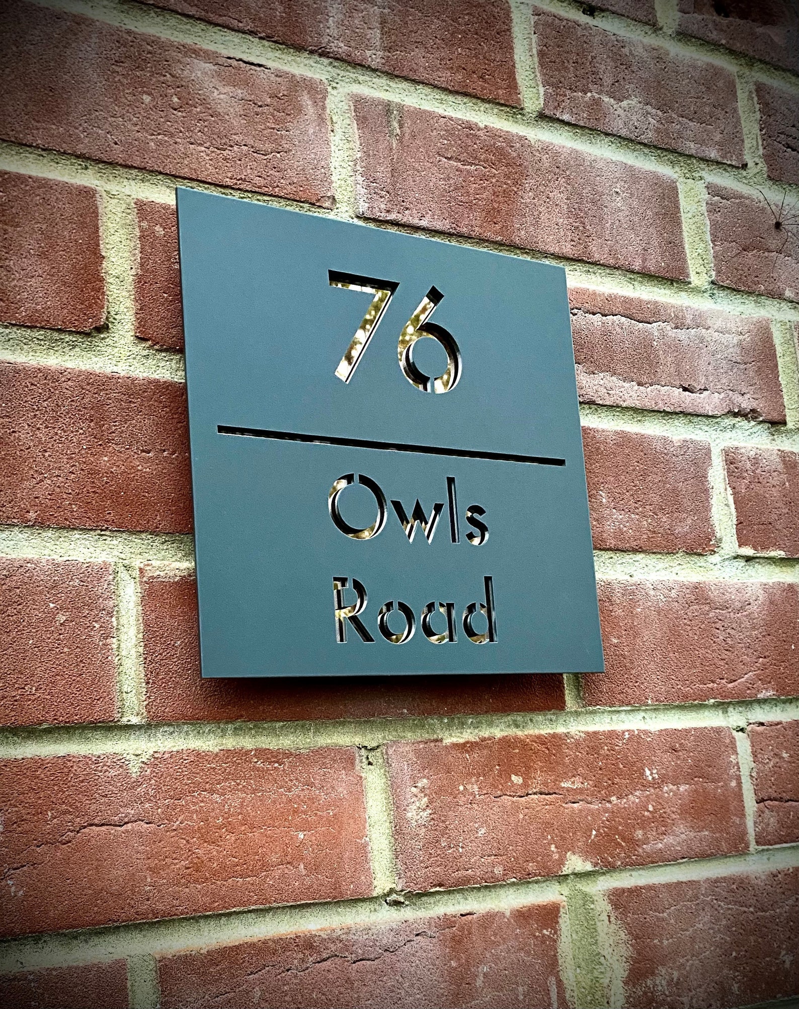 Acrylic House Address Sign With House Number & Road Name - Etsy