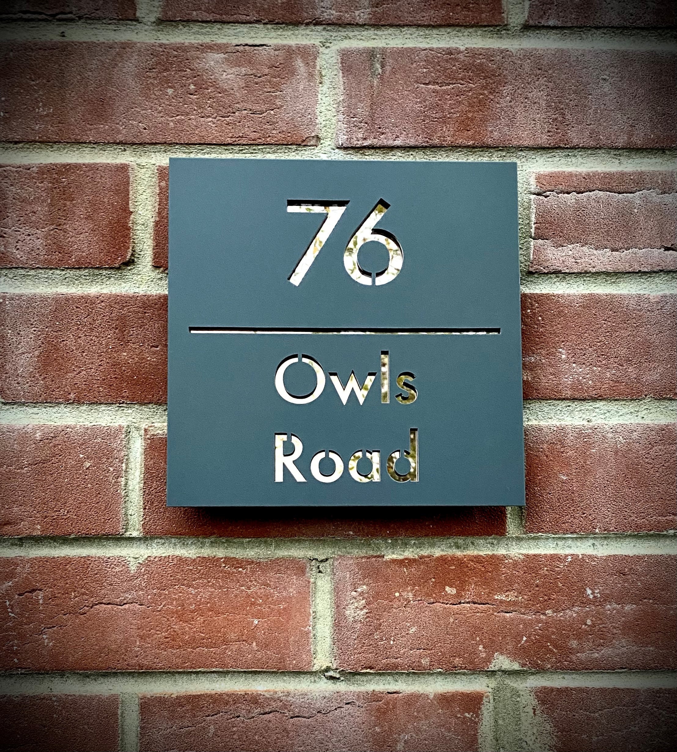 Acrylic House Address Sign With House Number & Road Name - Etsy