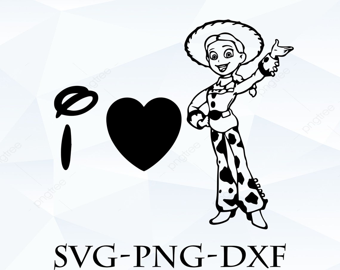 I love Jessie svg png dxf Toy Story svg png dxf Toy | Etsy