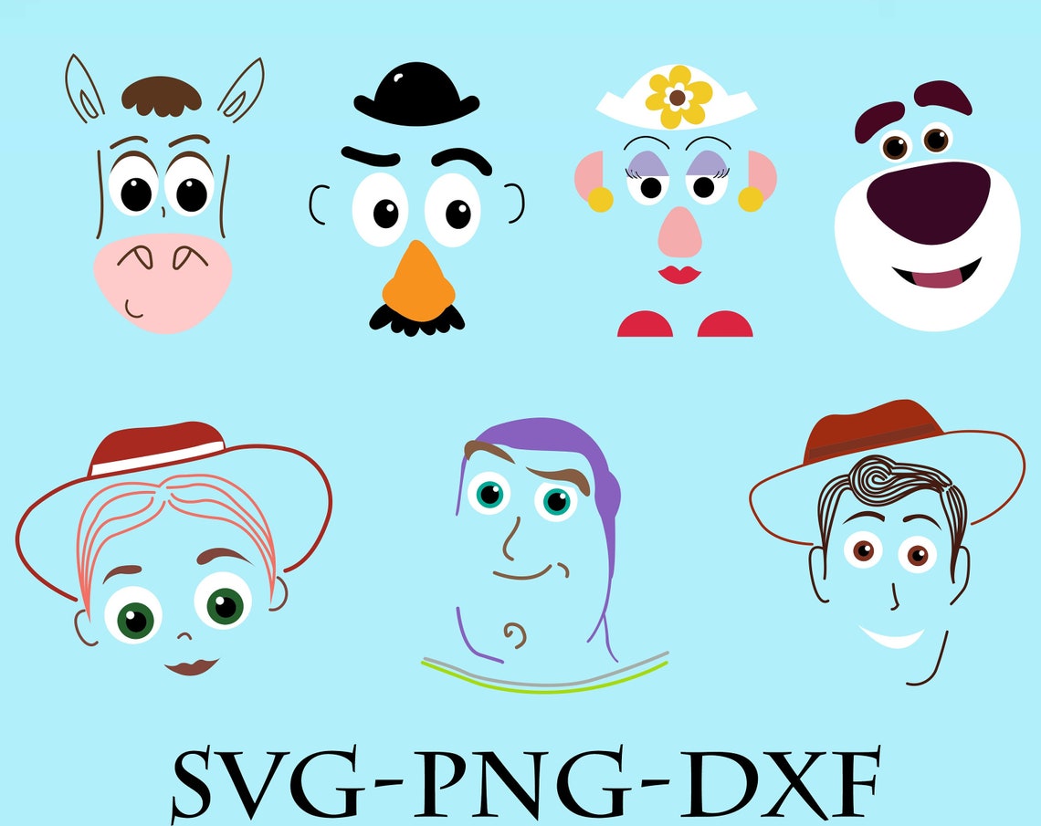 Toy story faces bundle svg png dxf Toy Story svg png dxf | Etsy