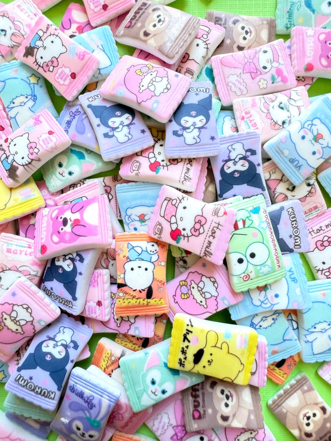 Mixed 8PCS Cute Resin Charm, Random Cartoon Slime Charm, Flatback Resin ...