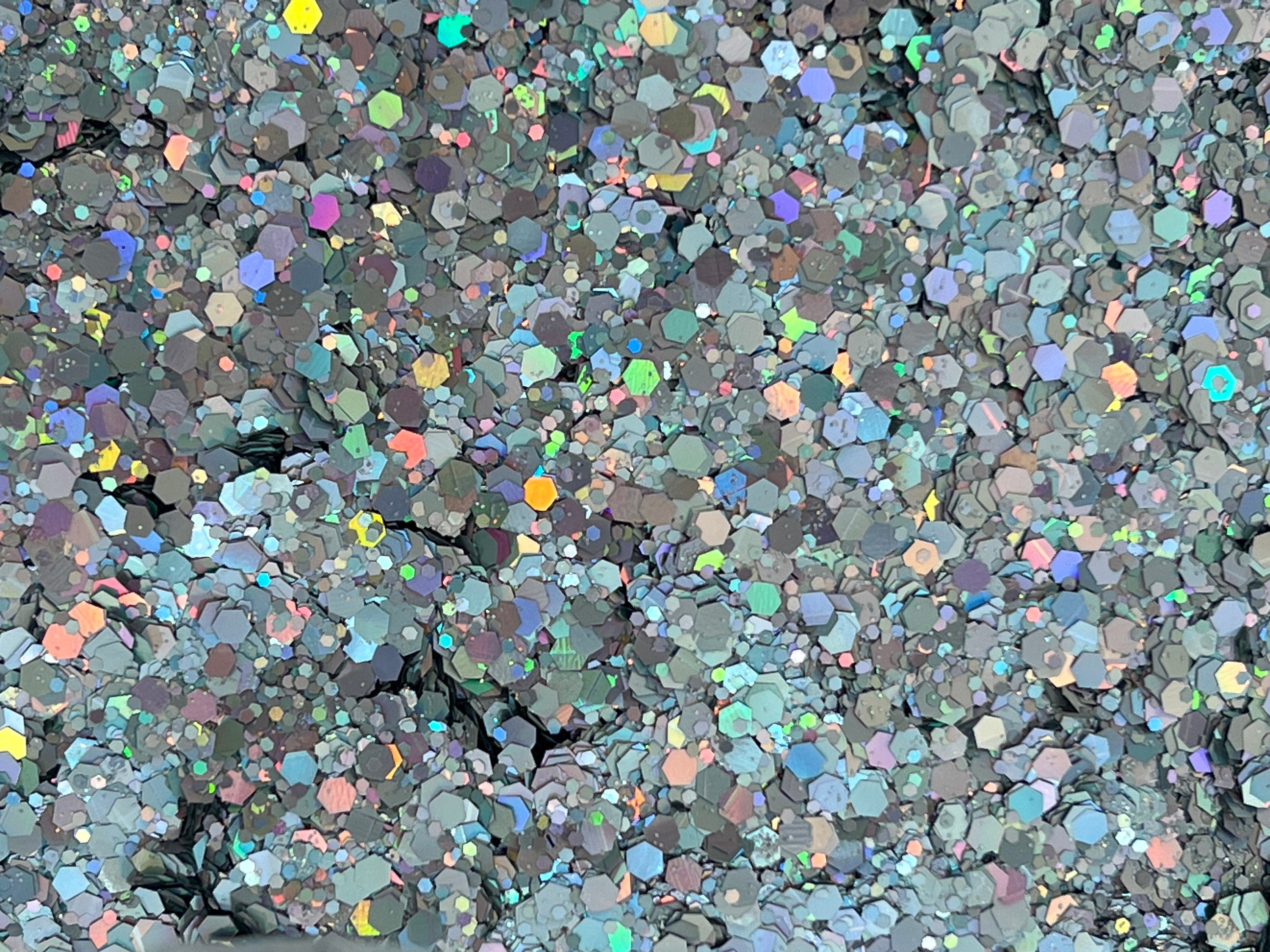 Iridescent Silver Chunky Glitter Mix: Craft Glitter Supplies - Etsy
