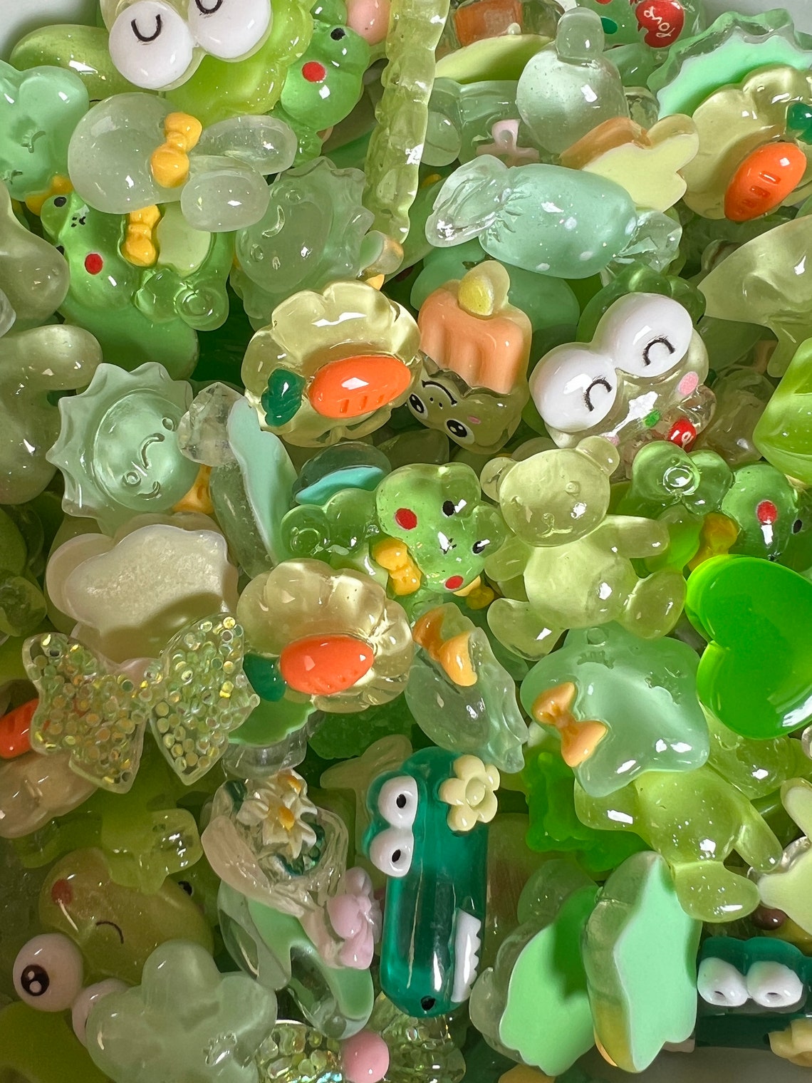 Mixed Cute Resin Charm Random Cartoon Slime Charm, Flatback Resin ...