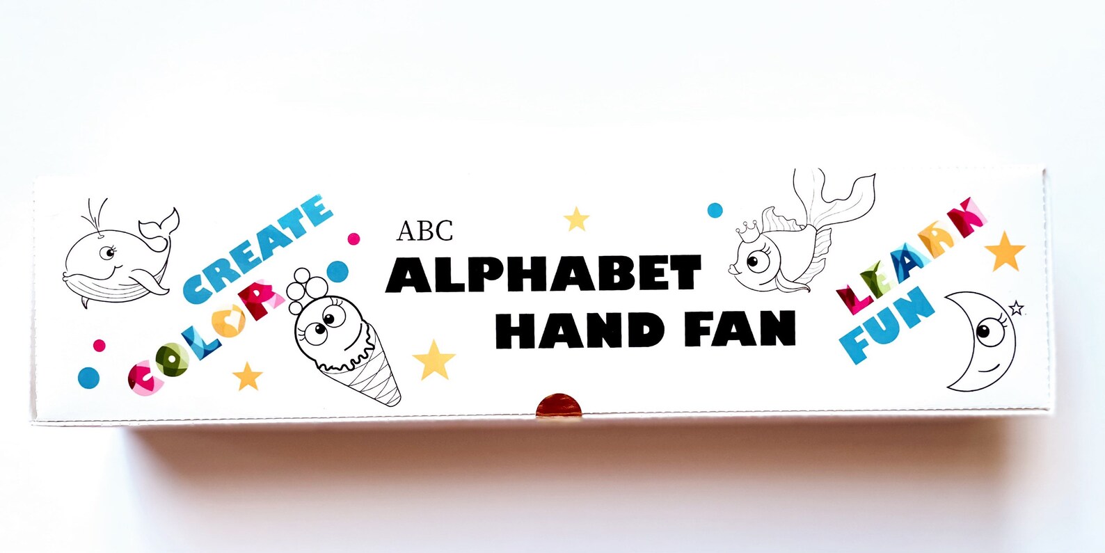 ABC Alphabet Fan for Children. Coloring Paper Hand Fan Learn - Etsy
