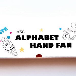 ABC Alphabet Fan for Children. Coloring Paper Hand Fan Learn - Etsy