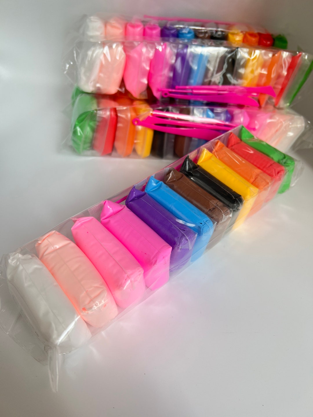 60pcs - 5 Sets of 12 Air-dry Modeling Clay for Kids Air Dry Foam Clay ...