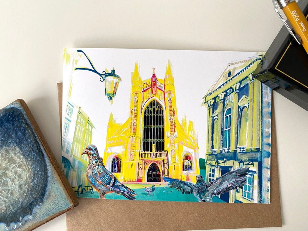 Bath Greeting Card, Bath Graduation Card, New Home in Bath, Welcome to ...