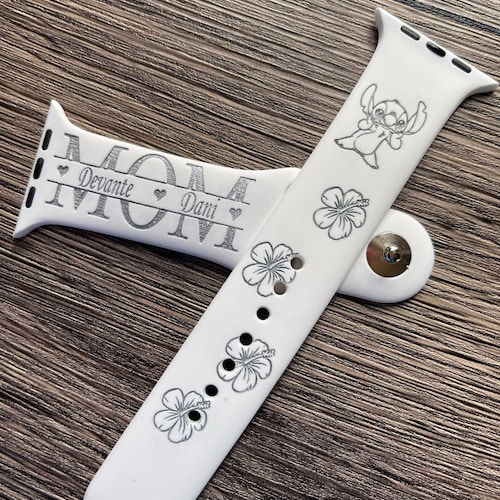 Apple Watch Custom Lilo and Stitch Inspired Silicone Band - Etsy