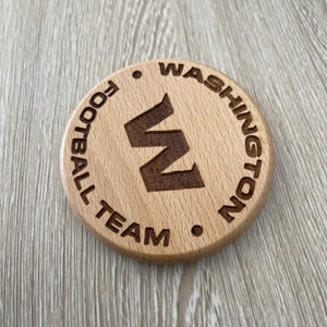 Football Team Logo Laser Engraved Wooden Coasters - Etsy