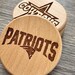 Football Team Logo Laser Engraved Wooden Coasters - Etsy