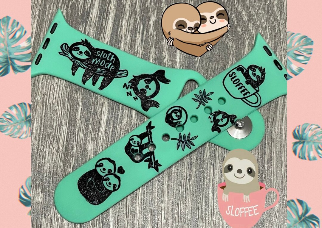 Sloth Mode Apple Watch Custom Engraved Silicone Sport Band ! - Etsy