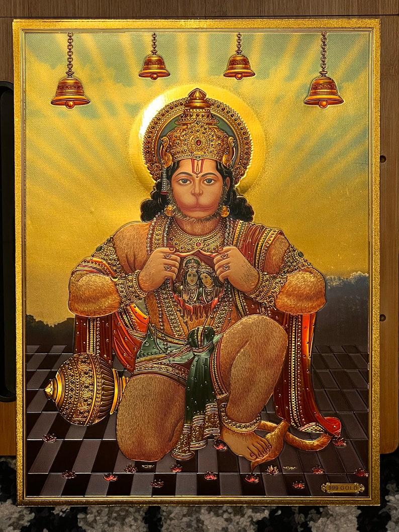 Hanuman Ji Foil Print Photo/ Poster (12 X 16 Inches) - Etsy