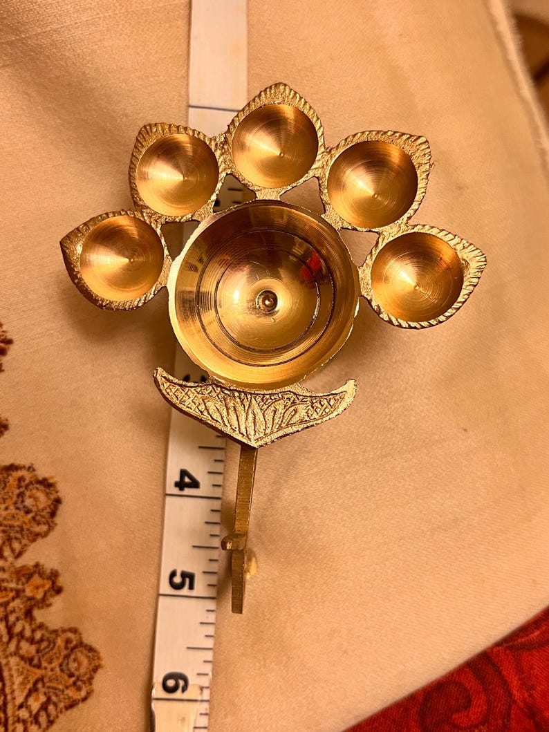 Brass Panch Aarti Diya-100 Bulk/indian Favor/pancharti Aarti Diya ...