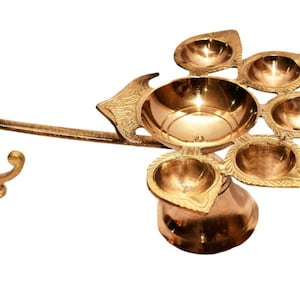 Brass Panch Aarti Diya-100 Bulk/indian Favor/pancharti Aarti Diya ...