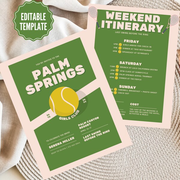 Palm Springs Theme Party Invitation - Etsy