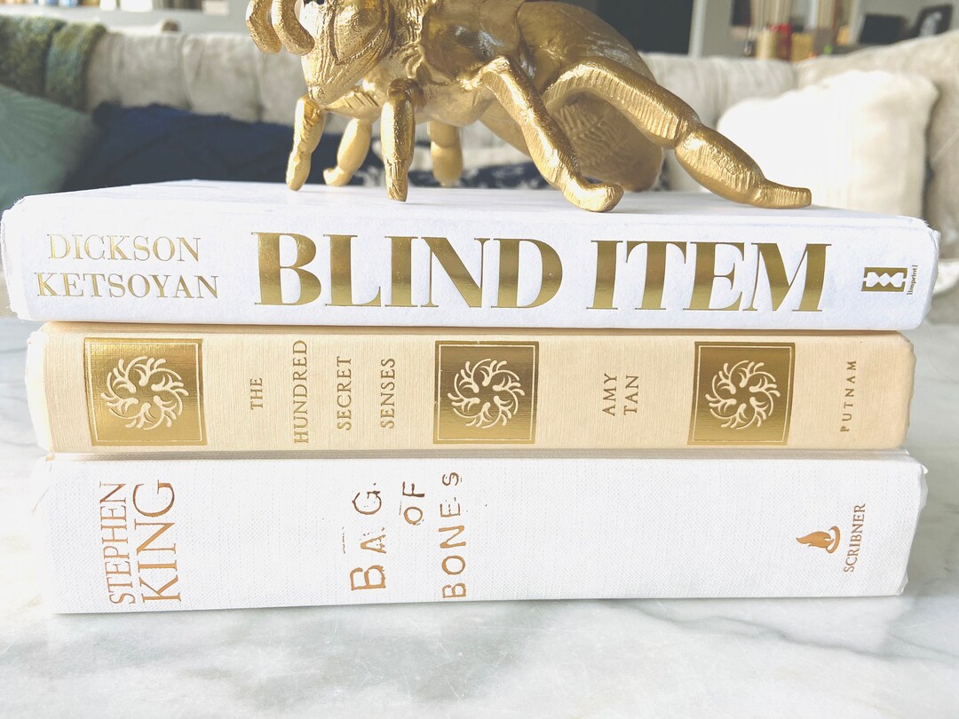 WHITE & GOLD BOOKS Decorative Books to Accent Your Home. - Etsy