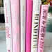 6 PINK BOOKS: 6 COMBO Pink Grey White ...great for Staging - Etsy