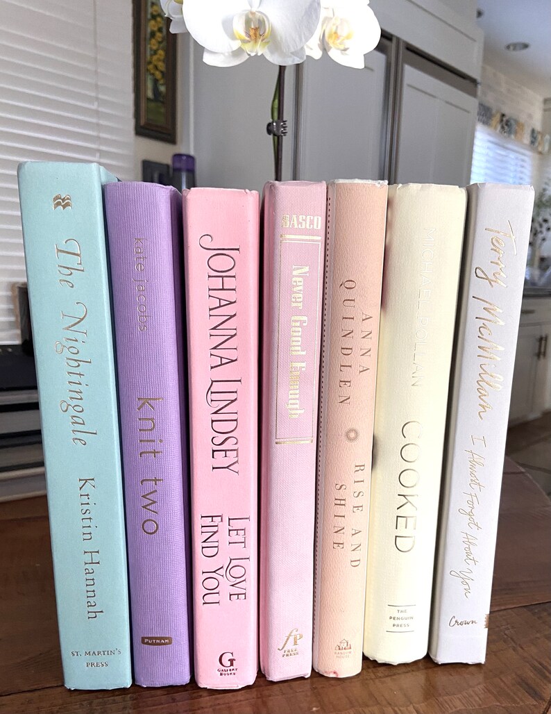 PASTEL SHERBET Book Set 7 Dreamy Books in Shades of Pastel. - Etsy