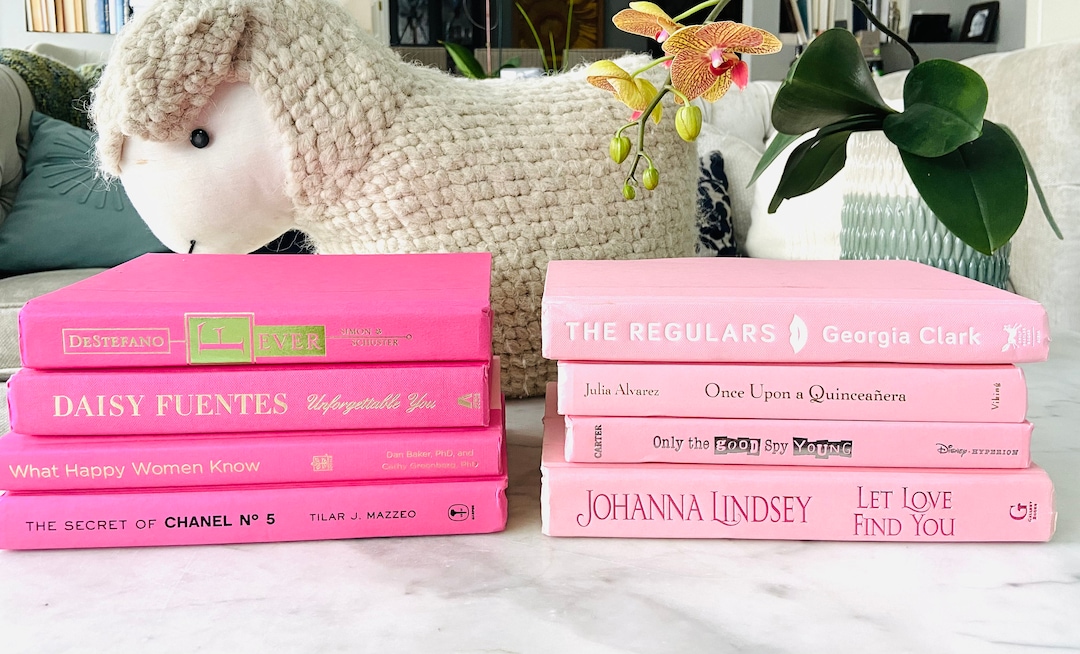 PALE or SHOCKING PINK Books for Decorating Pick One Set of 4 Pale Pink ...