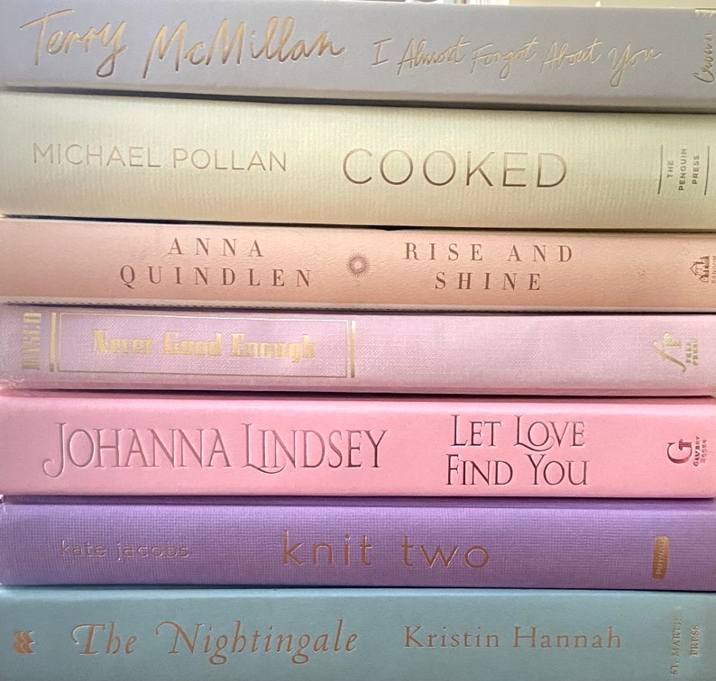 PASTEL SHERBET Book Set 7 Dreamy Books in Shades of Pastel. - Etsy