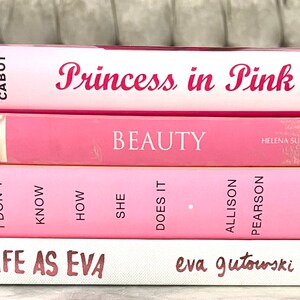 ROSE PINK Decorative Books . 4 HOT Pink Books for Home Staging ...