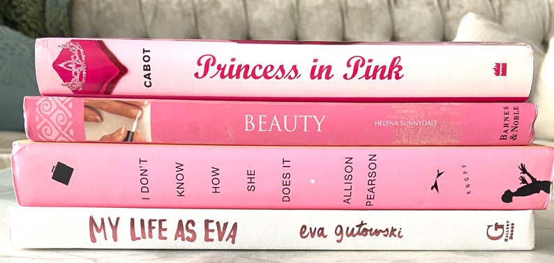 ROSE PINK Decorative Books . 4 HOT Pink Books for Home - Etsy