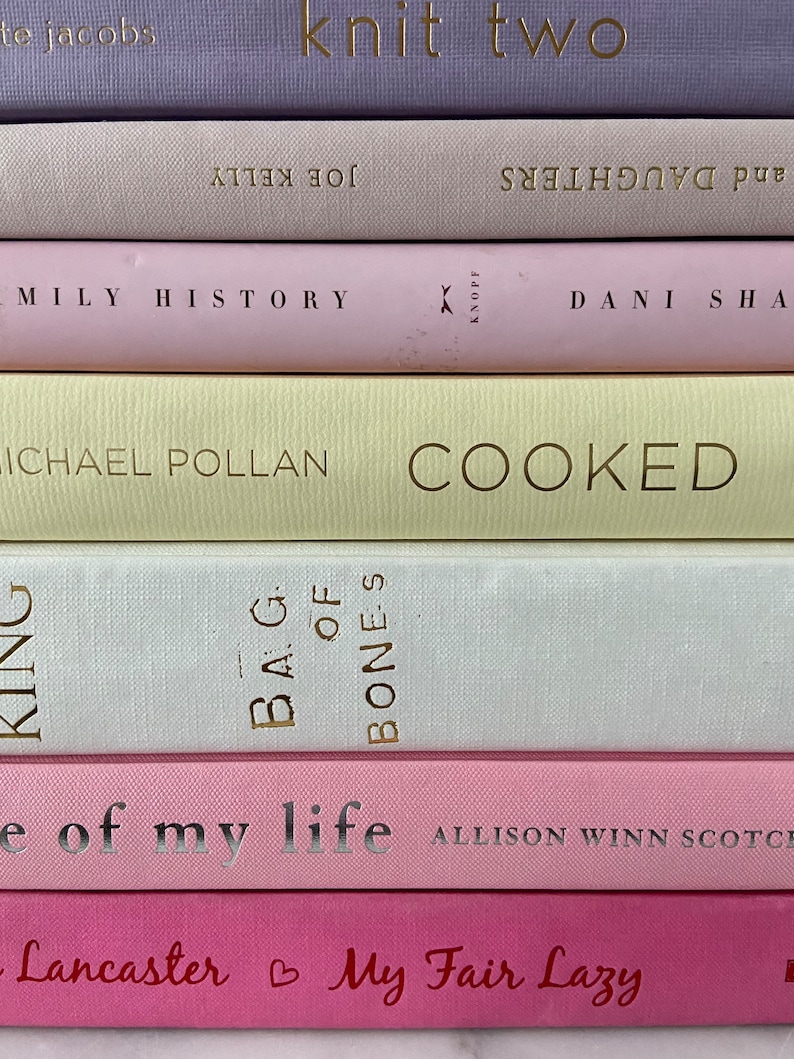 PASTEL BOOK SET 7 Dreamy Books in Shades of Pastel. A Soft - Etsy