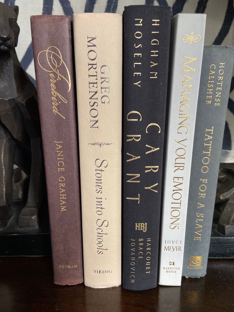 MASCULINE Decorative BOOK SET - 5 Neutral Books for Home Staging ...