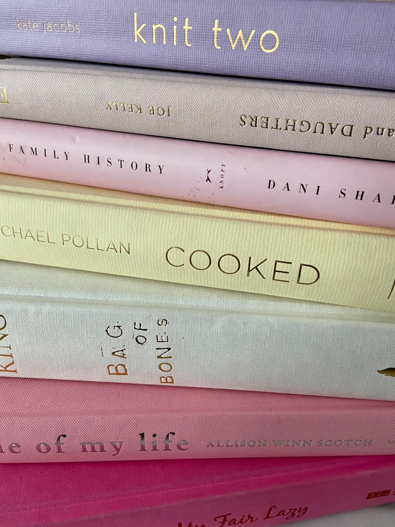 PASTEL BOOK SET 7 Dreamy Books in Shades of Pastel. A Soft - Etsy