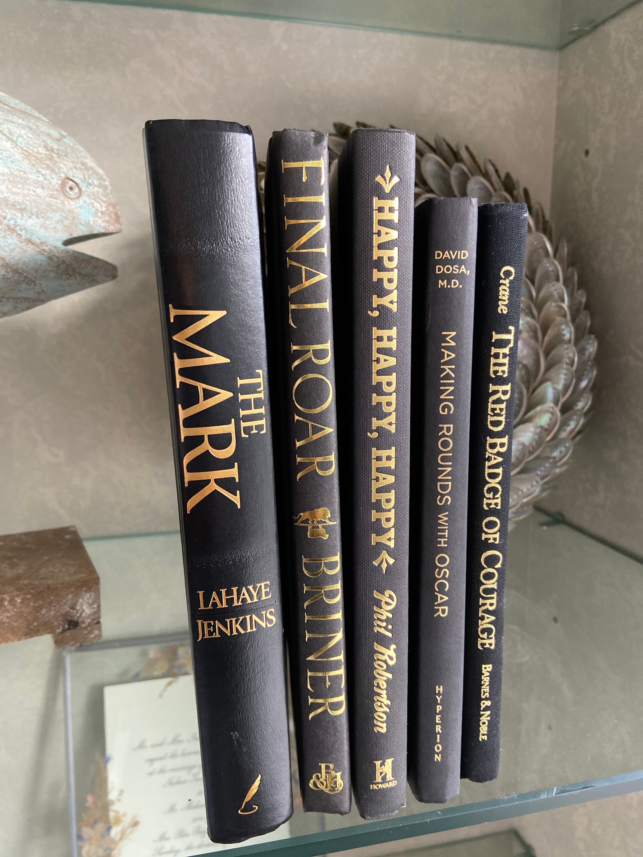 BLACK and GOLD Decorative BOOKS 5 Color Block Books in Black | Etsy