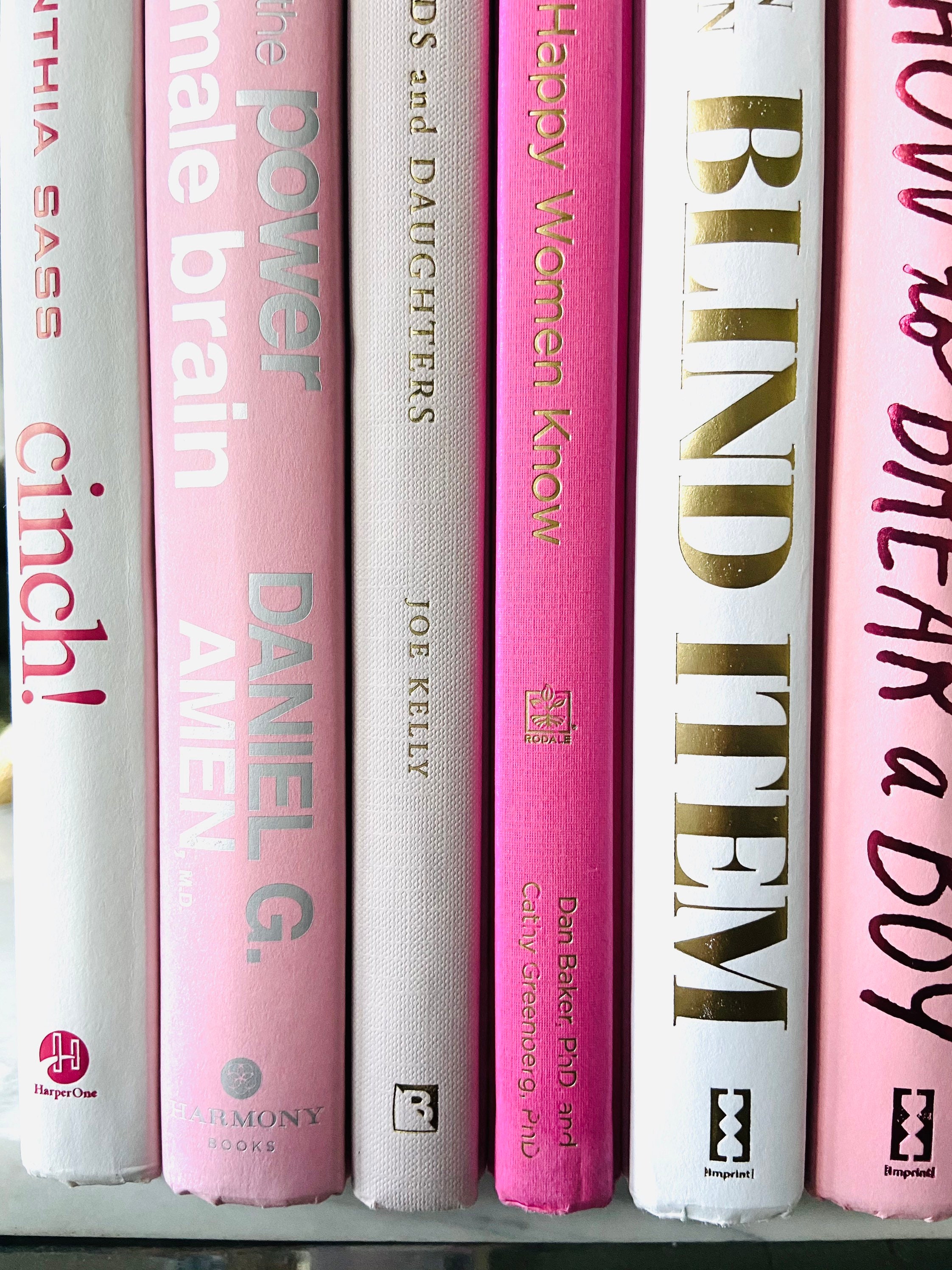 6 PINK BOOKS: 6 COMBO Pink Grey White ...Great for Staging | Etsy