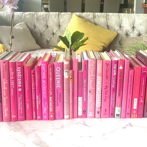 PINK Books PICK ANY 3 ! Dark Pink , Shocking or Rose Pink Decorative ...